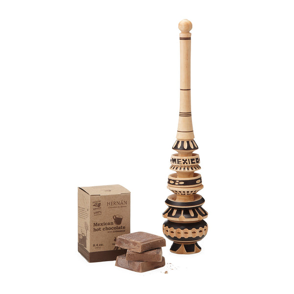 Mexican Hot Chocolate Set with Molinillo Artesano - Hernan Mexico